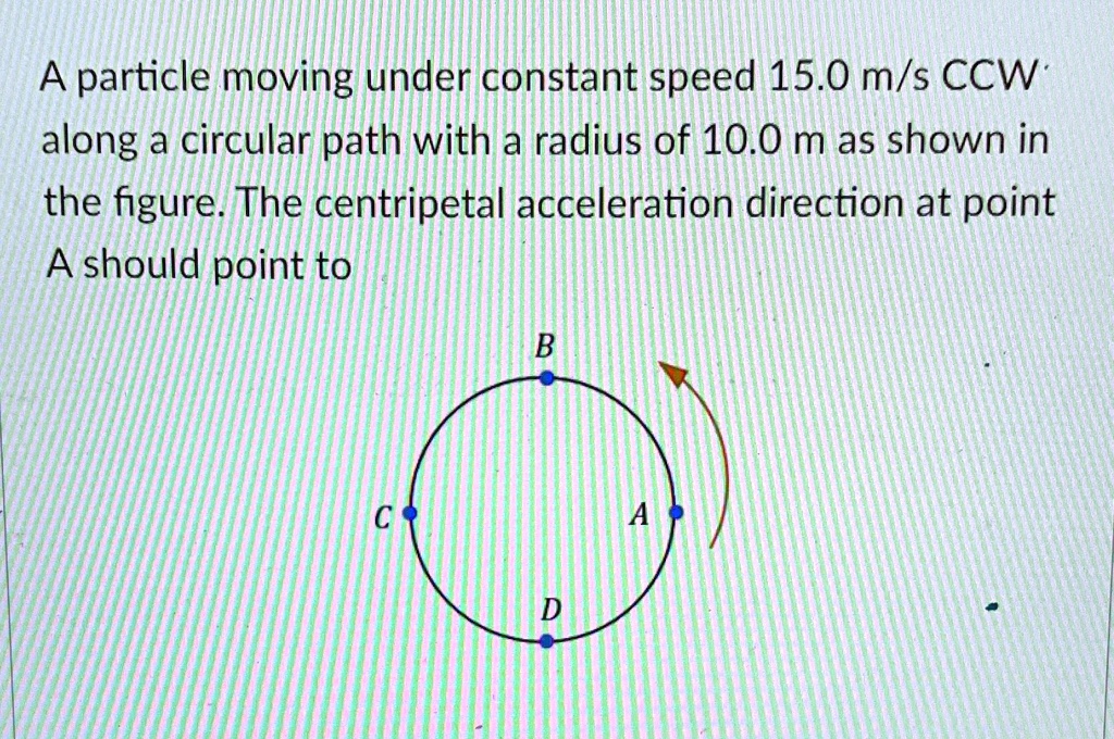 SOLVED: 'Please solve A particle moving under constant speed 15.0 m/s ...