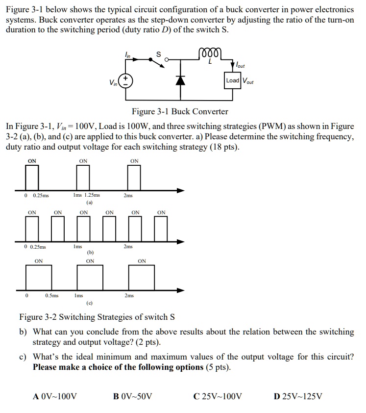 SOLVED: Figure 3-1 below shows the typical circuit configuration of a buck converter in power ...