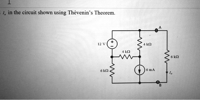 1. 1. in the circuit shown using Thévenin's Theorem.
