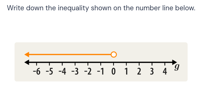 SOLVED: Write down the inequality shown on the number line below. SOLVED: Write down the inequality shown on the number line below.