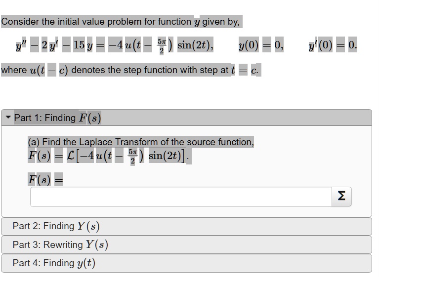 SOLVED: Consider the initial value problem for function y given by; 2y ...