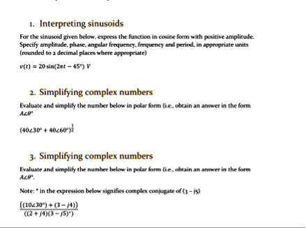 1 interpreting sinusoids for the sinusoid given below express the function in cosine form with ...