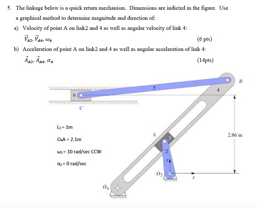 SOLVED: Title: Analysis of a Quick Return Mechanism Angle between link ...