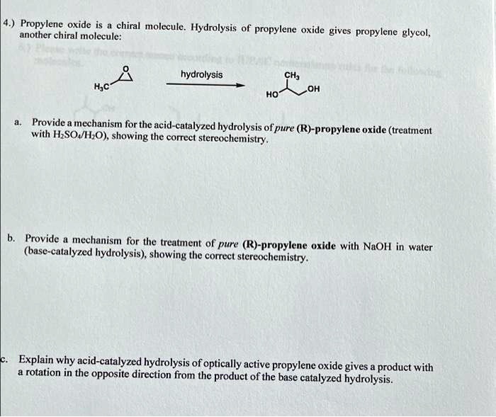 4 propylene oxide is a chiral moleculehydrolysis of propylene oxide ...