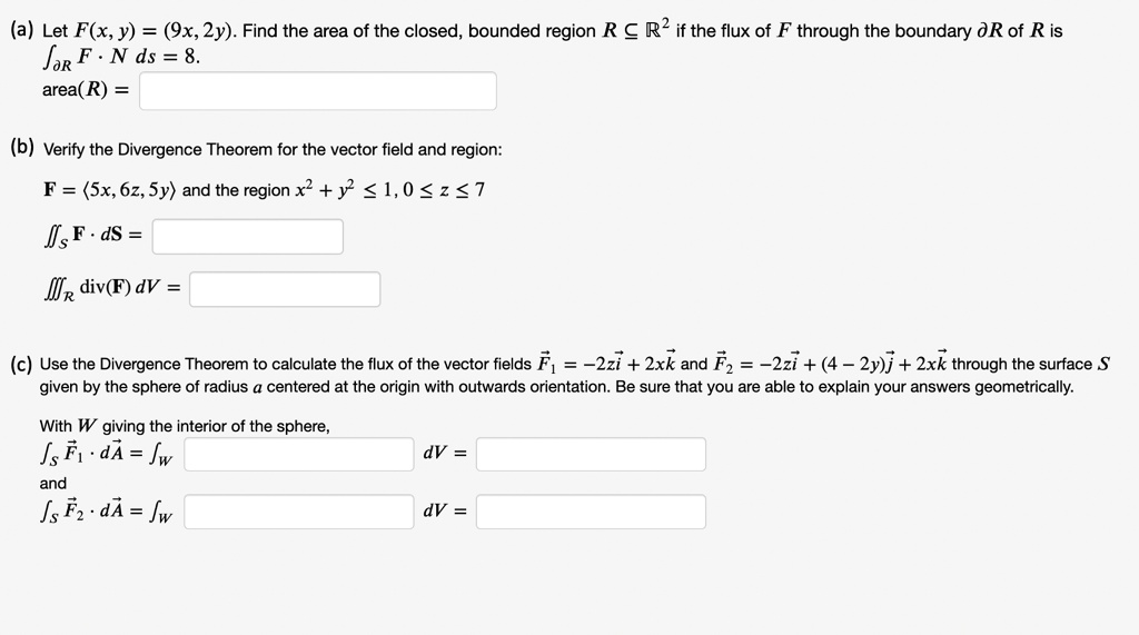 SOLVED:(a) Let F(x,y) = (9x,2y). Find the area of the closed, bounded ...