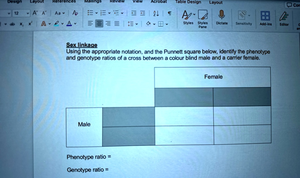 Sex linkage Using the appropriate notation, and the Punnett square ...