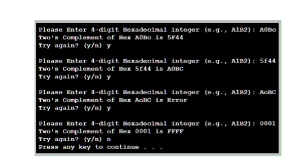 SOLVED: TwosComplementwithHexadecimal Write an assembly program ... SOLVED: TwosComplementwithHexadecimal Write an assembly program ...