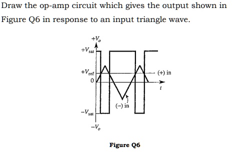 SOLVED: Draw the Op-amp circuit which gives the output shown in Figure Q6 in response to an ...