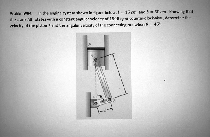 Problem#04: In the engine system shown in figure below, l = 15 cm and b ...