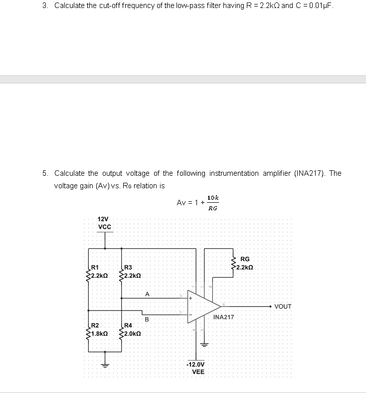 3. Calculate the cut-off frequency of the low-pass filter having R = 2 ...