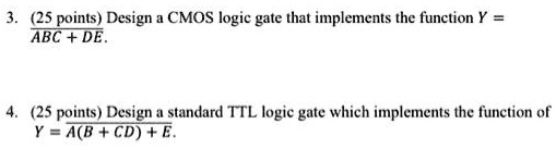 SOLVED: 3. 25 points Design a CMOS logic gate that implements the ... SOLVED: 3. 25 points Design a CMOS logic gate that implements the ...