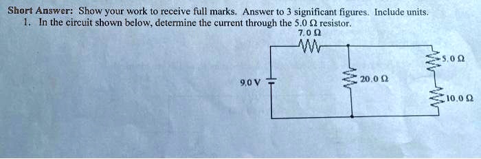 SOLVED: Short Answer: Show your work to receive full marks. Answer t0 3 ...