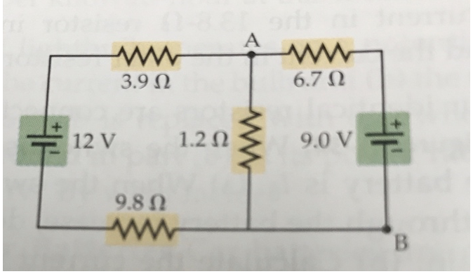 Solved For The Circuit Given Determine The Currents Through Each