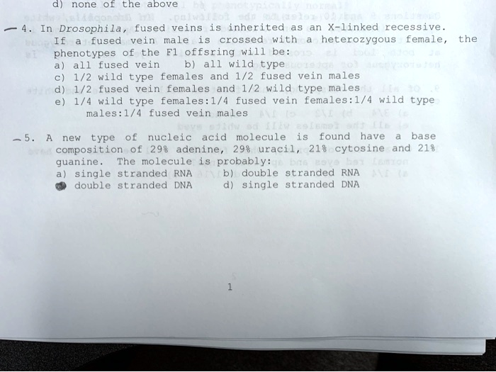 None che above in drosophila eused veins inherited an x...
