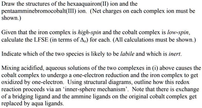draw the structures of the hexaaquaironii ion and the ...