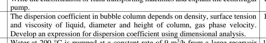 Solved Solve It Asap 🥺 Pump The Dispersion Coefficient In Bubble Column Depends On Density