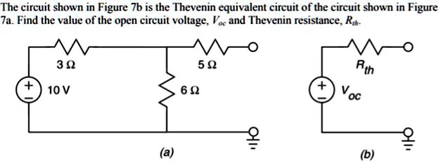 The circuit shown in Figure 7b is the Thevenin equivalent circuit of the circuit shown in Figure ...