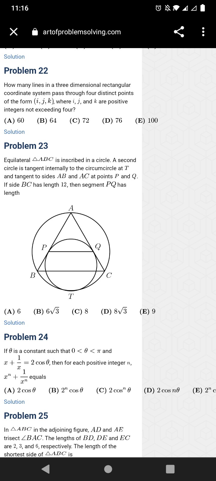11:16 (1) ΔΔ artofproblemsolving.com Solution Problem 22 How many lines in a three dimensional ...