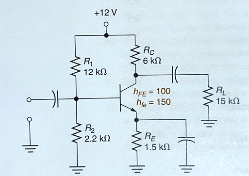 SOLVED: For the circuit below, please find out the Q-point for this ...