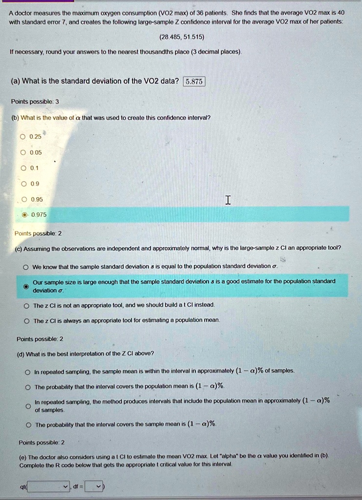 SOLVED: A doctor measures the maximum oxygen consumption (VO2 max) of ...
