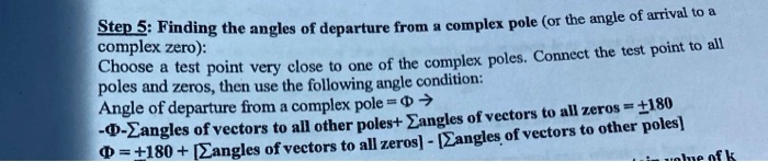 SOLVED: for a root locus plot, how do i find angle of departure from a ...