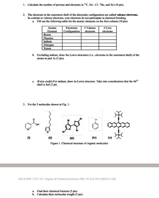 SOLVED: Texts: 1. Calculate the number of protons and electrons in C ...