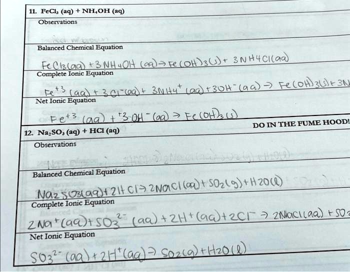11 fecl3 nh4oh feoh3 3nh4cl observations balanced chemical equation ...