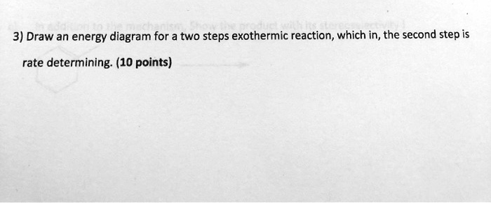 SOLVED: 3) Draw an energy diagram for a two steps exothermic reaction ...