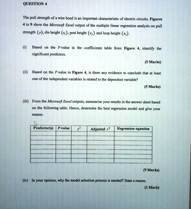 SOLVED: The pull strength of a wire bond is an important characteristic of electric circuits ...