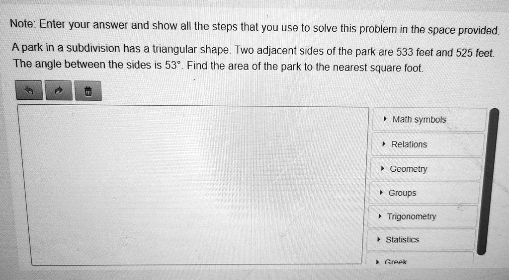 note enter your answer and show all the steps that you use to solve ... note enter your answer and show all the steps that you use to solve ...
