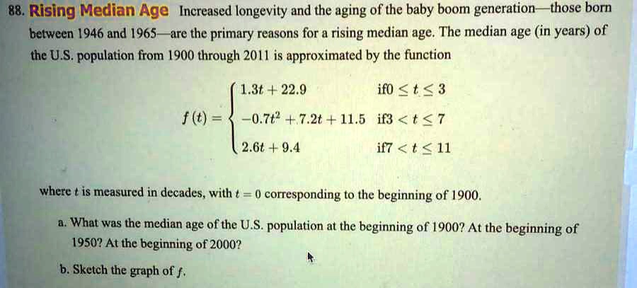 88 rising median age increased longevity and the aging of the baby boom ...