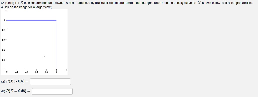 SOLVED:(2 points) Let X be random number between and produced by the idealized uniform random ...