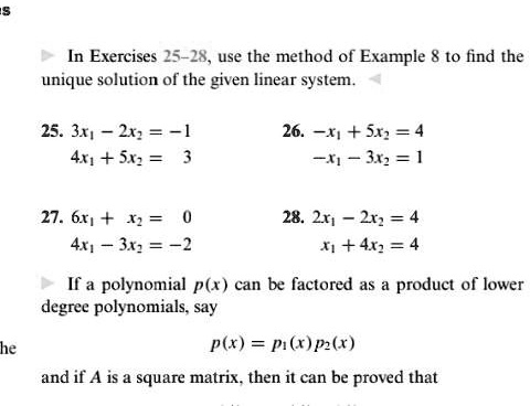 SOLVED: In Exercises 25-28, use the method of Example 8 10 find the ...