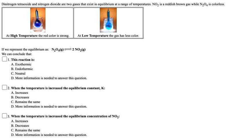 SOLVED: Dinitrogen monoxide and nitrogen dioxide are gases that exist ...
