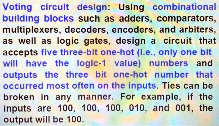 Solved Please Help Write A Verilog Code And Test Bench With Combinational Circuits Only No 1181