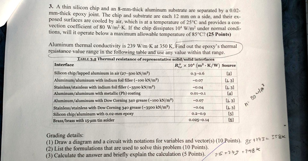 SOLVED: The exposed surfaces are cooled by air, which is at a temperature of 25Â°C and provides ...