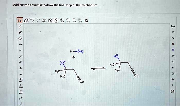SOLVED: Add curved arrow(s) to draw the final step of the mechanism ...