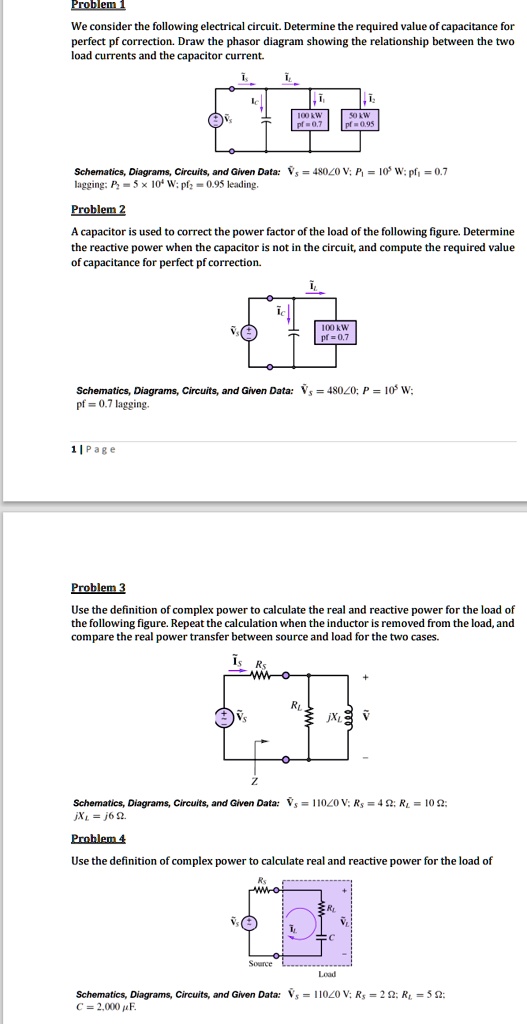 problem 1 we consider the following electrical circuit determine the required value of ...