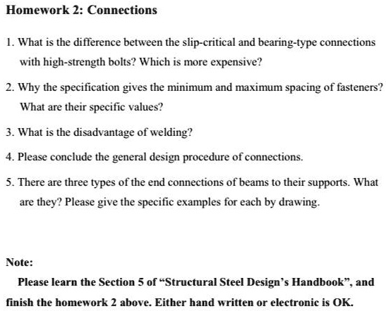 Homework 2: Connections 1. What is the difference between the slip ...