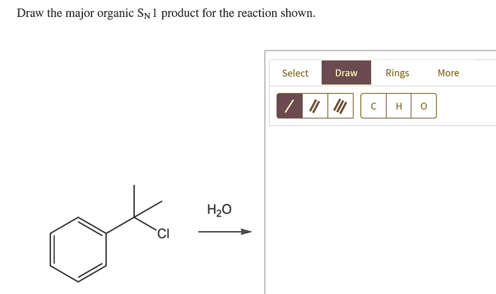 SOLVED:Draw the major organic SNl product for the reaction shown ... SOLVED:Draw the major organic SNl product for the reaction shown ...