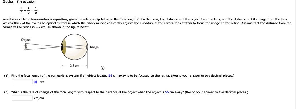 SOLVED:Optics The equation {=P sometimes called lens-Maker' 5 equation ...
