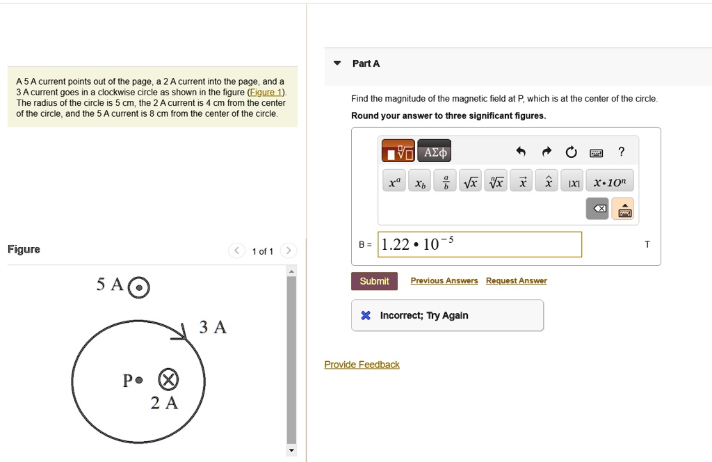 a 5 a current points out of the page a 2 a current into the page and a ...