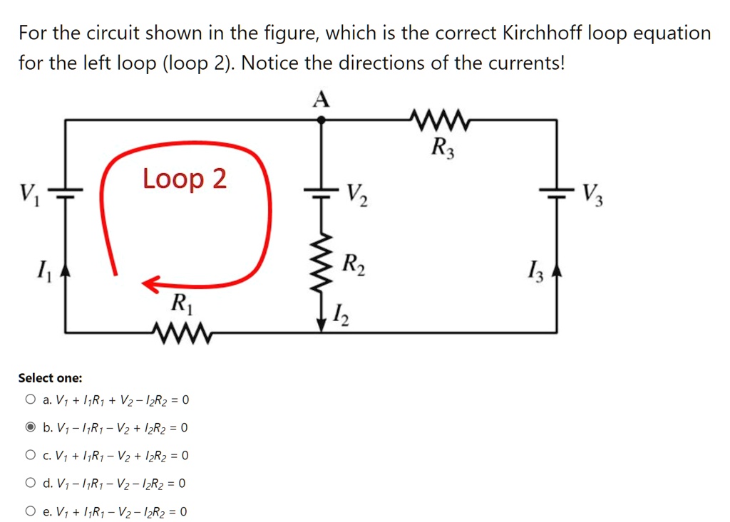 Solved For The Circuit Shown In The Figure Which Is The Correct