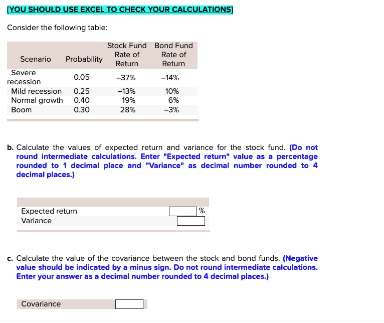 Solved You Should Use Excel To Check Your Calculations Consider The 8648
