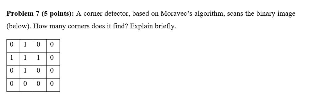 Problem 7 5 Points A Corner Detector Based On Moravecs Algorithm 8009