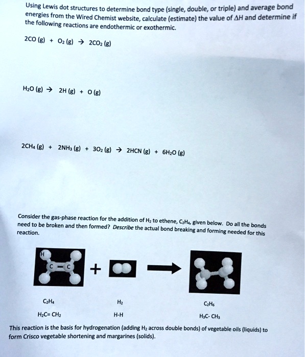 using lewis dot structures to determine bond type single double or ...