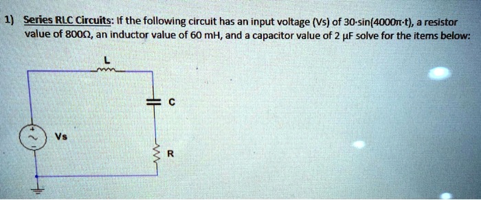 SOLVED: A) Inductive reactance in rectangular form (show calculations with units). B) Capacitive ...