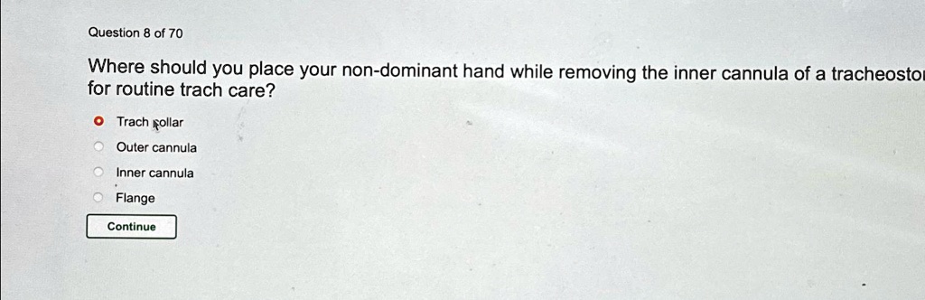 question 8 of 70 where should you place your non dominant hand while ...