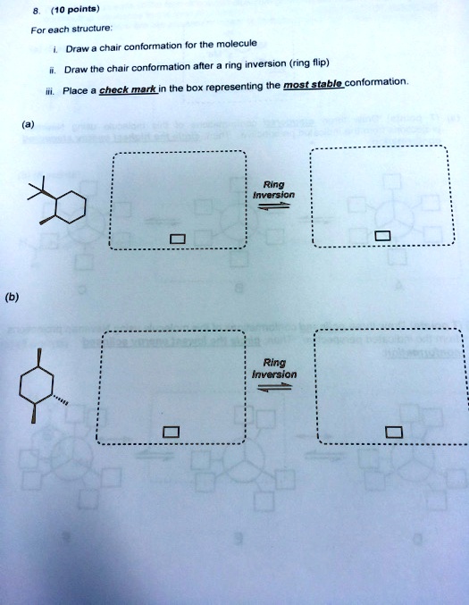 SOLVED: Coach structure. Draw chair conformation for the molecule. Draw the chair conformation ...