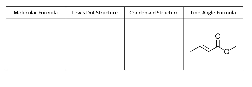 structure drawing fill in the table below your structures must be based ...